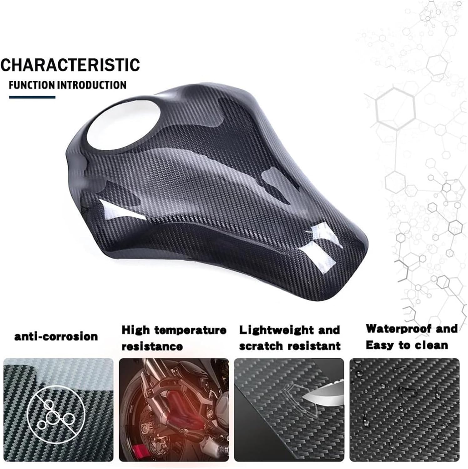 HAIDIGE Pro Taper Frame Fairings Motorcycle Carbon Fiber Tank Cover ...