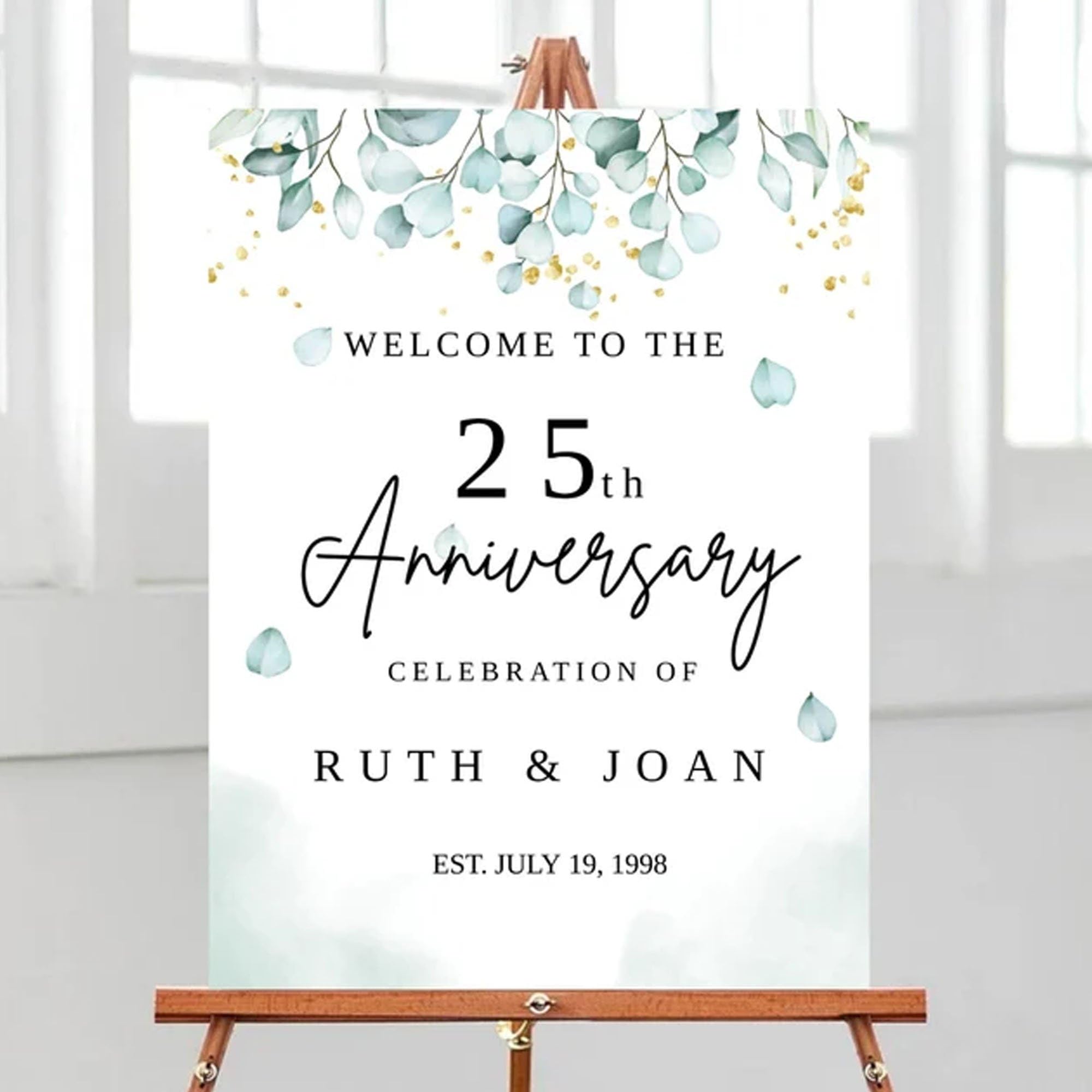 Amazon.com : 25th Wedding Anniversary Welcome Sign , Anniversary ...