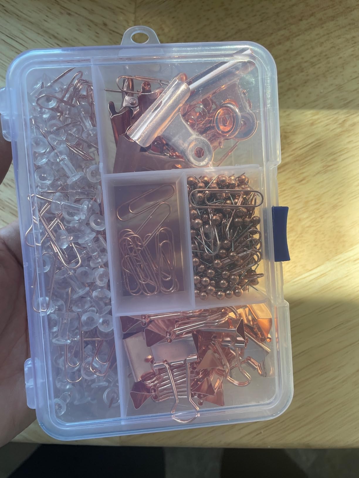 Amazon.com : Coitak Push Pins Set, 500 PCS Push Pins Binder Clips Paper ...