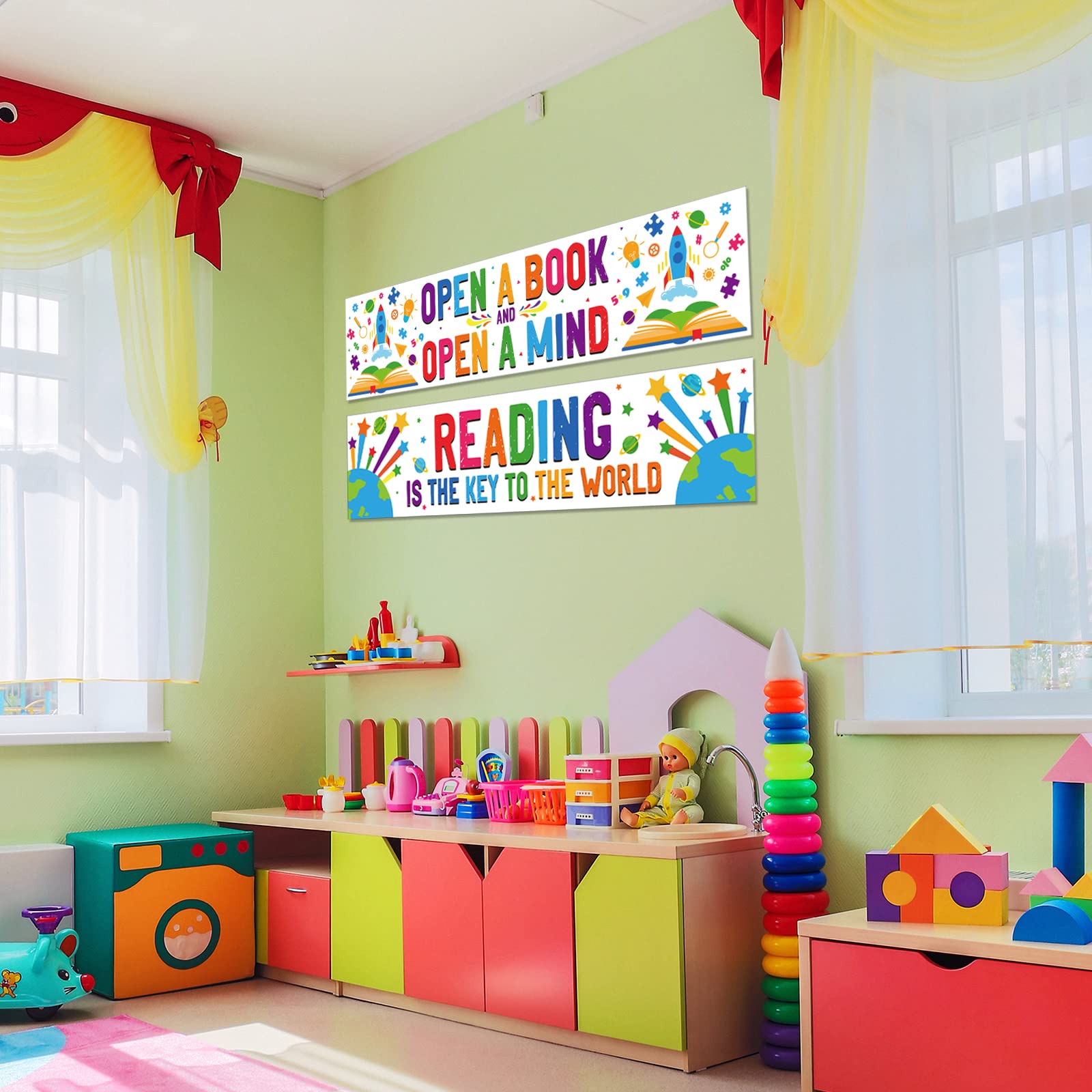 Read Sign Reading Banner And Poster Set Classroom Decorations For ...