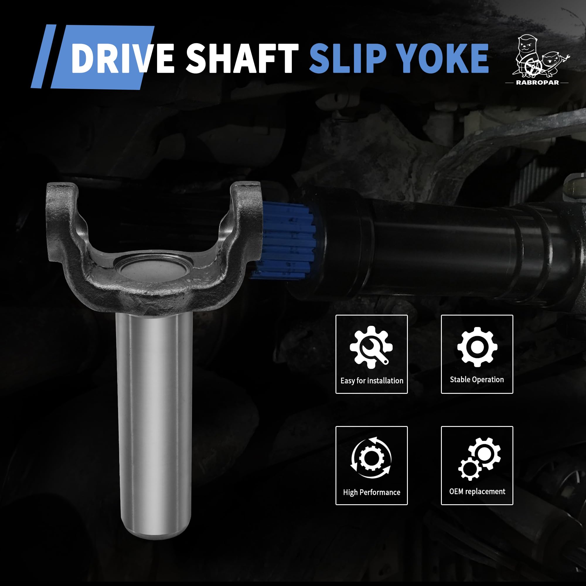 Yoke And Throttle RABROPAR Transmission Slip Yoke 3-3-6081X 1350 Series ...