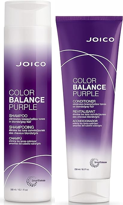 Joico Color Balance Purple Shampoo 10.1 fl oz + Purple Conditioner 10.1 ...