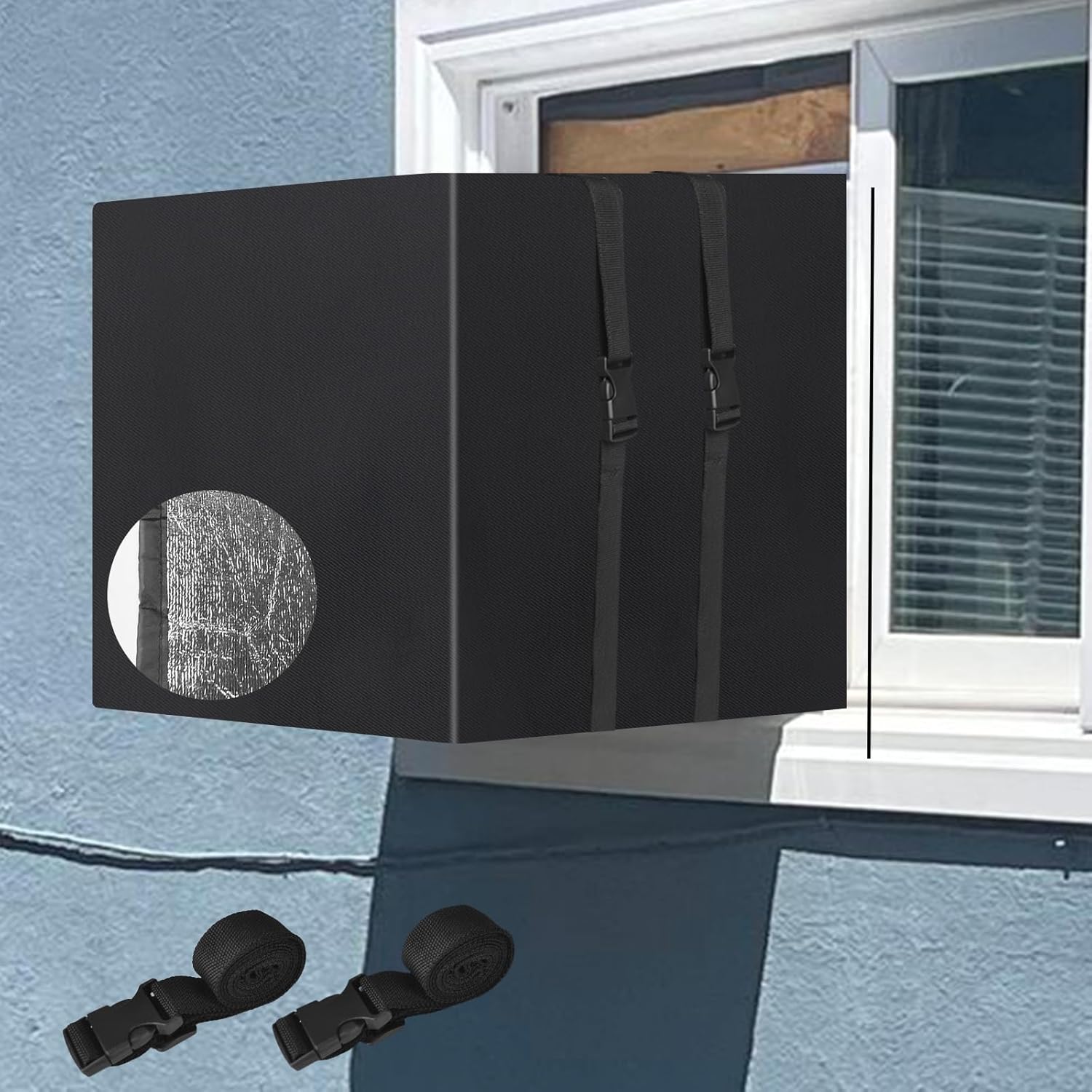 Amazon.com: Insulated Air Conditioner Cover for Window Units, 21" L×15 ...