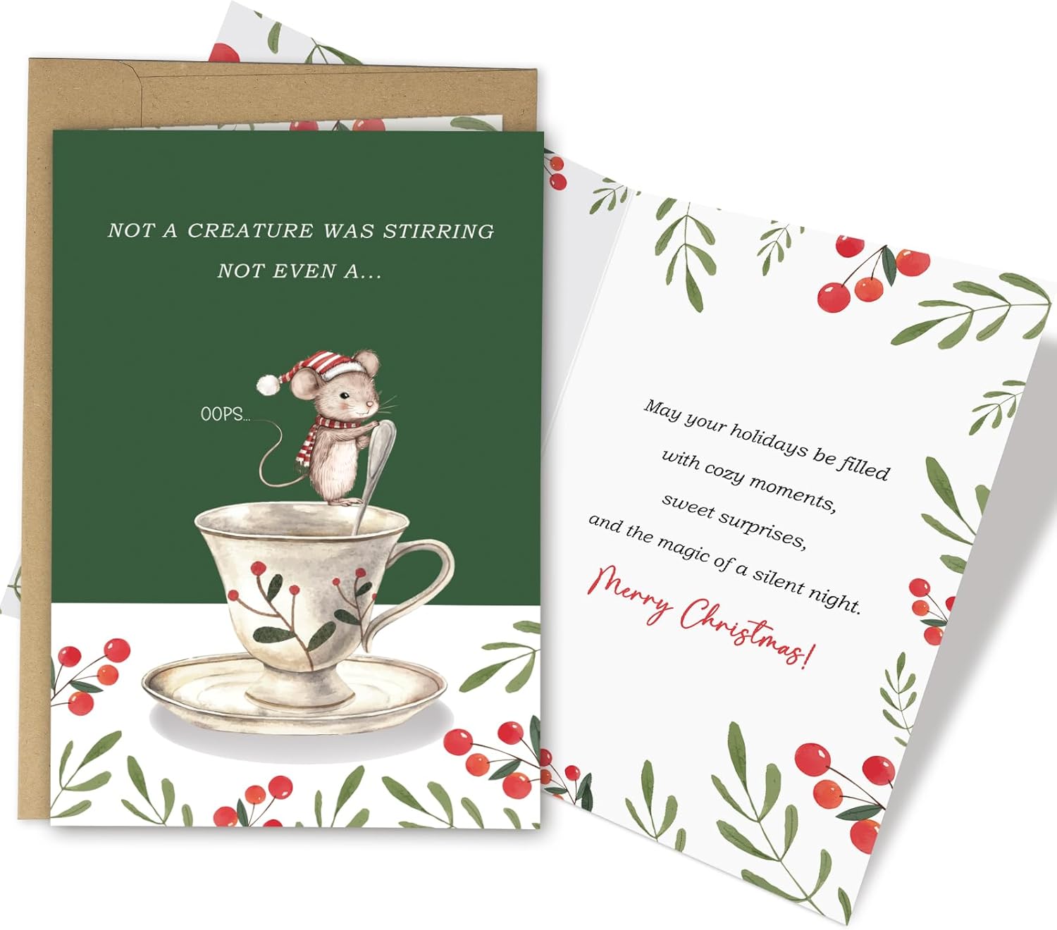 Amazon.com: RYYike Funny Christmas Mouse Card for Women Men, Humor ...