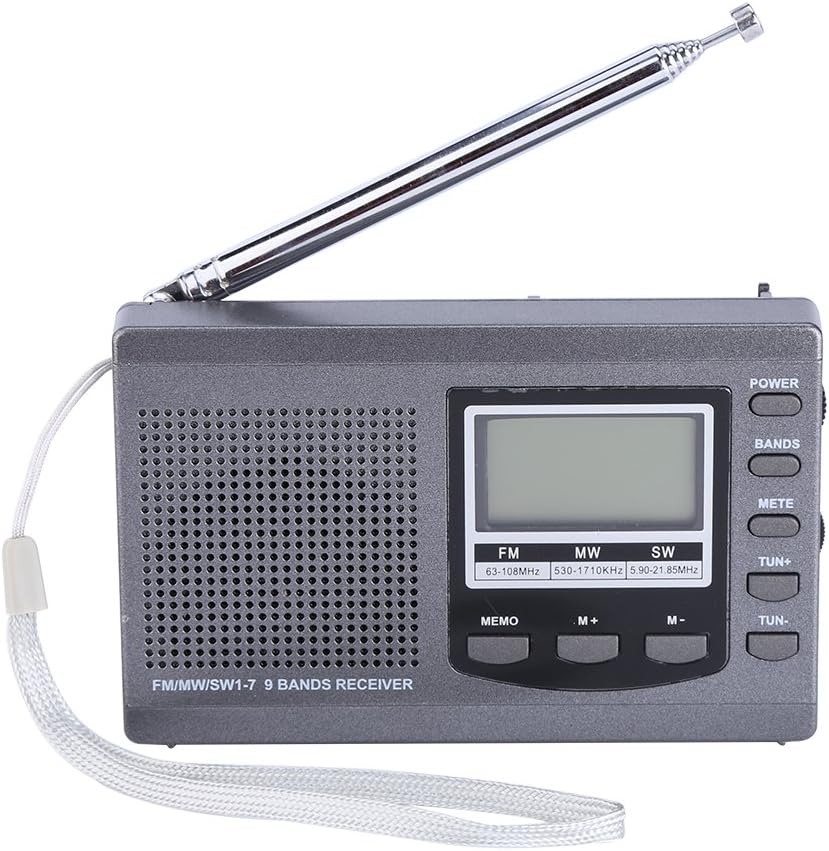 Portable Mini Radios FM/MW/SW Receiver with Digital Alarm Clock FM ...