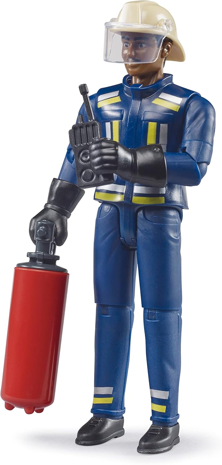 Amazon.com: Bruder bworld 60101 Fireman Medium Skin with Accessories ...