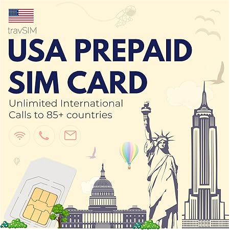 Amazon.com: travSIM Prepaid SIM Card USA | 6GB Mobile Data at 4G/5G ...