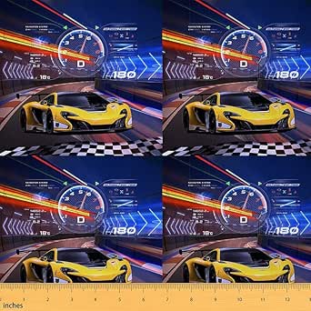 Amazon.com: Jejeloiu Race Car Upholstery Fabric for Chairs,Extreme ...