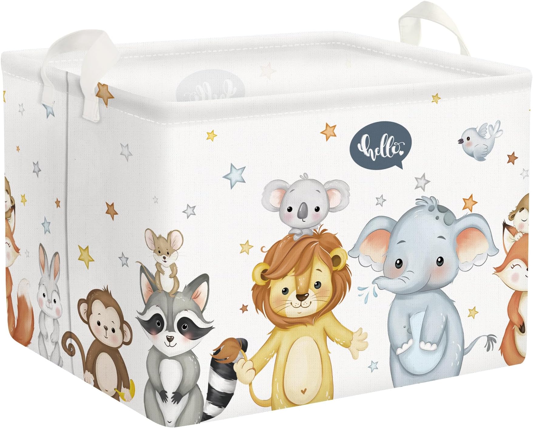 Amazon.com: Clastyle 45L Woodland Animals Bear Fox Laundry Hamper ...