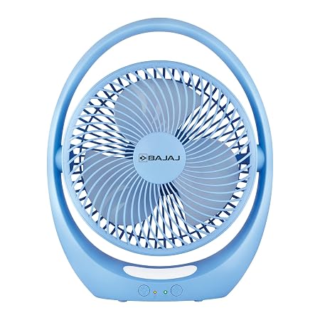 Bajaj Pygmy Go 178MM Mini Fan with LED Lighting | Rechargeable | USB ...