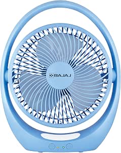 Bajaj Pygmy Go 178MM Mini Fan with LED Lighting | Rechargeable | USB ...