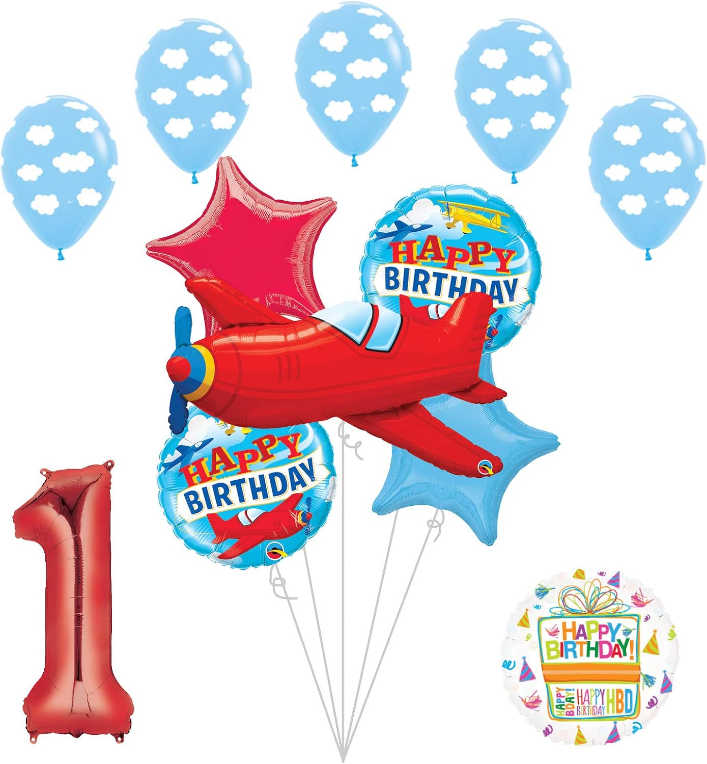Amazon.com: Airplane 1st First Birthday Party Supplies Vintage Plane ...