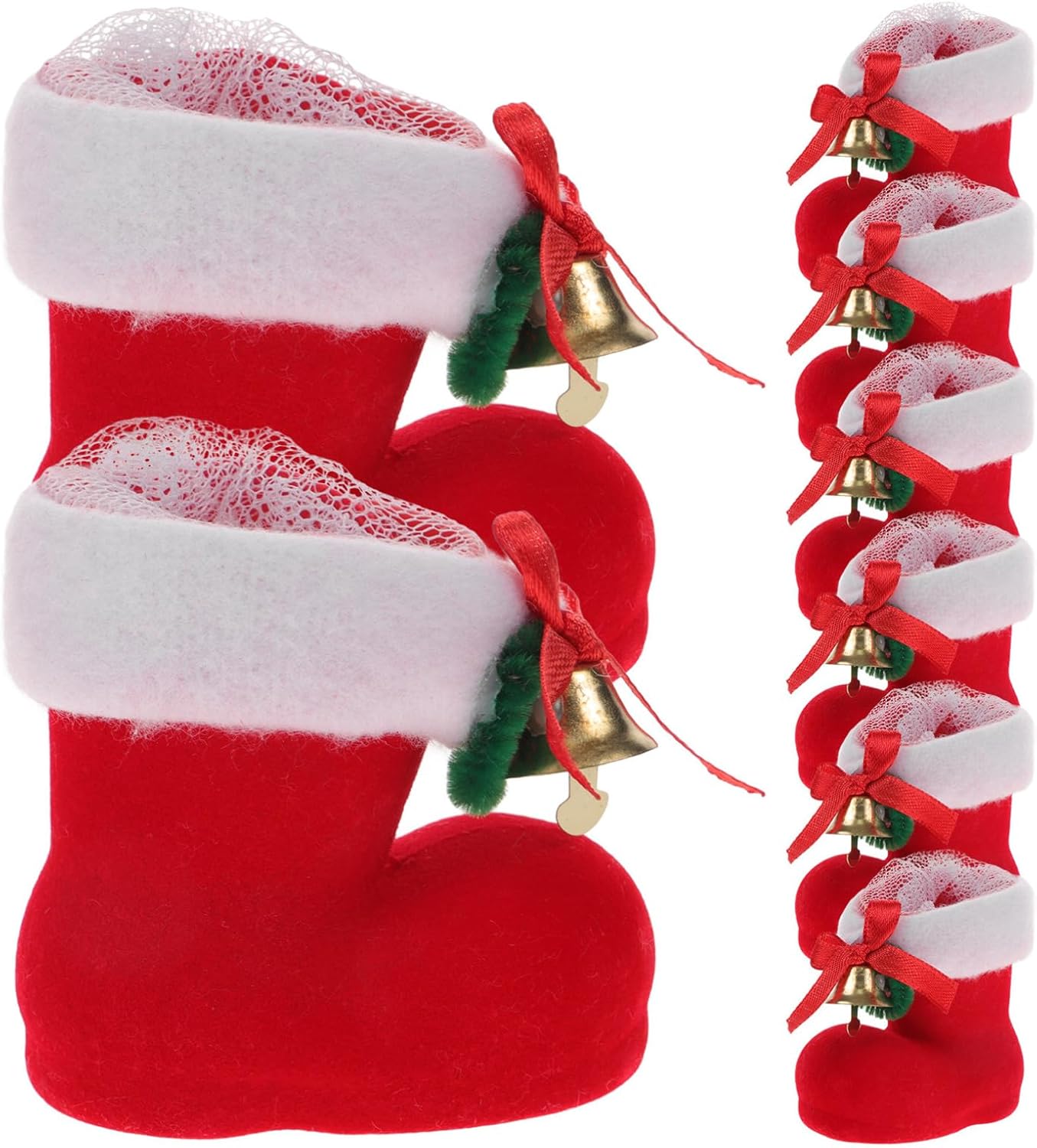 Amazon.com: ERINGOGO 8Pcs Reusable Christmas Candy Boots for Sweets ...