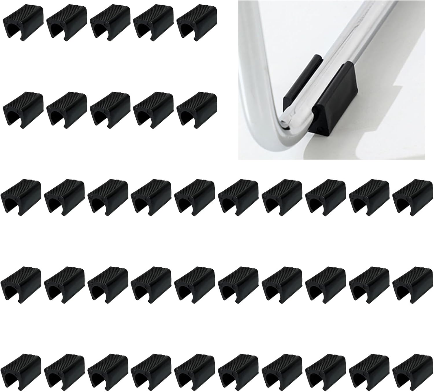 UFURMATE Chair Floor Protectors, 40Pcs Plastic Non-Slip U Shaped Tube ...