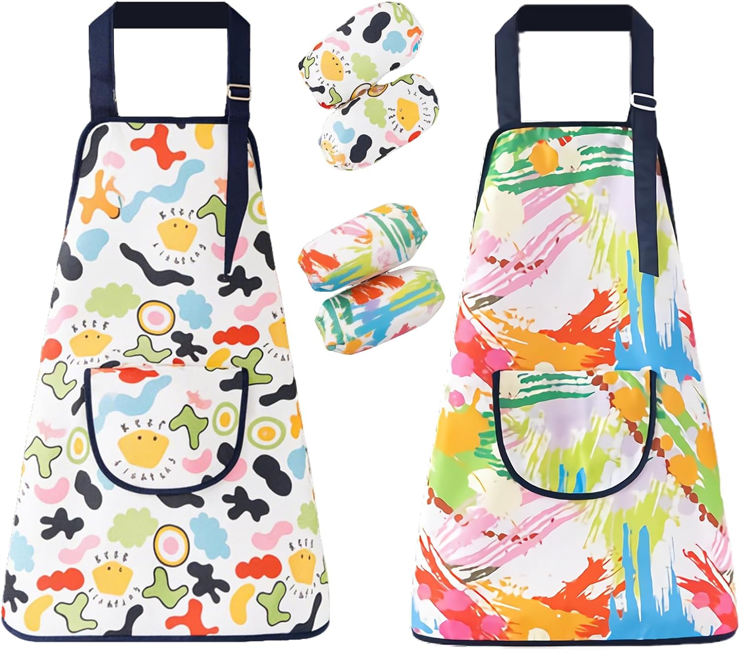 Amazon.com: Ricawa 2 Pack Kids Apron for Girls and Boys - Waterproof ...