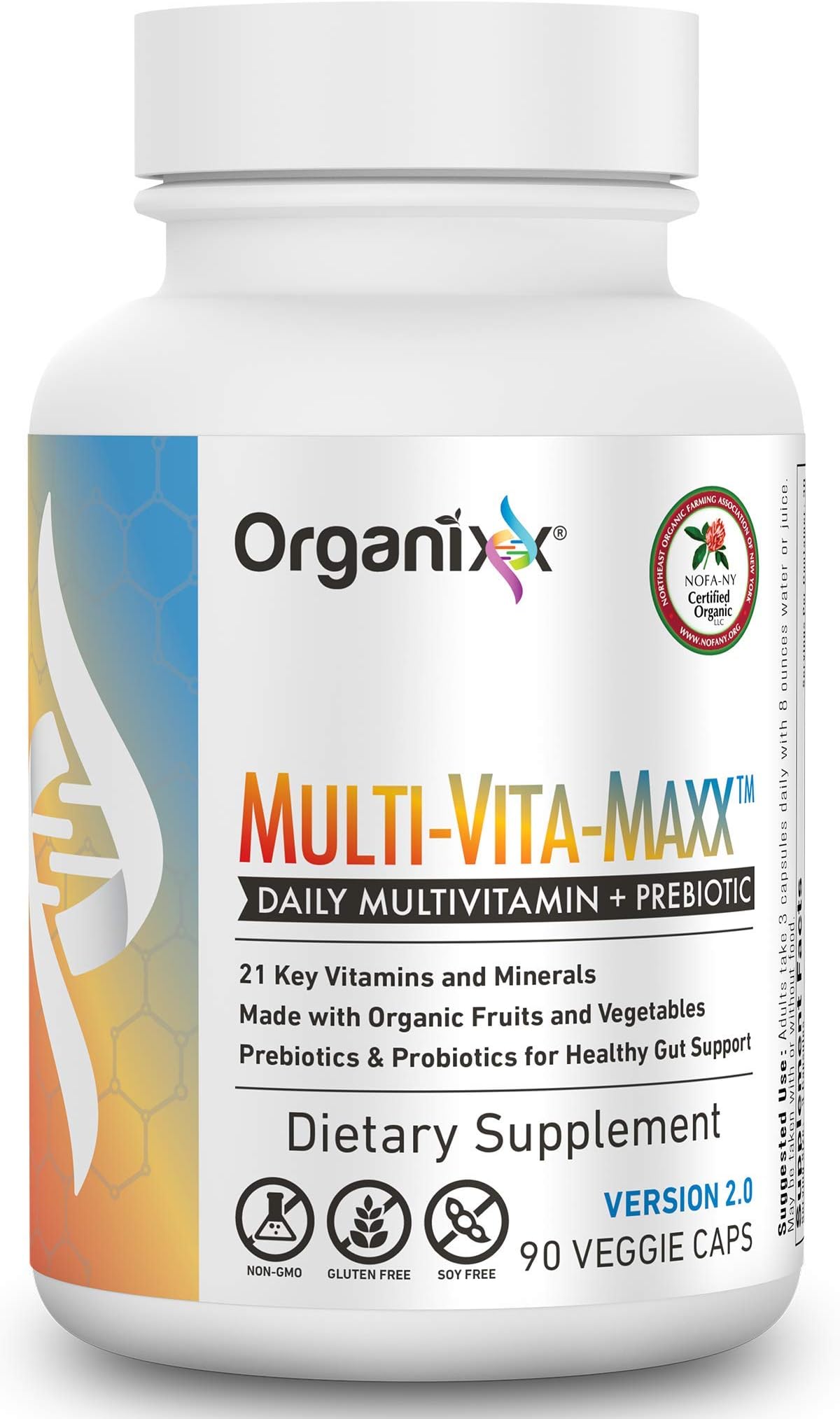 Amazon.com: Organixx Multi-Vita-Maxx Whole Food Multivitamin (90 Gel ...