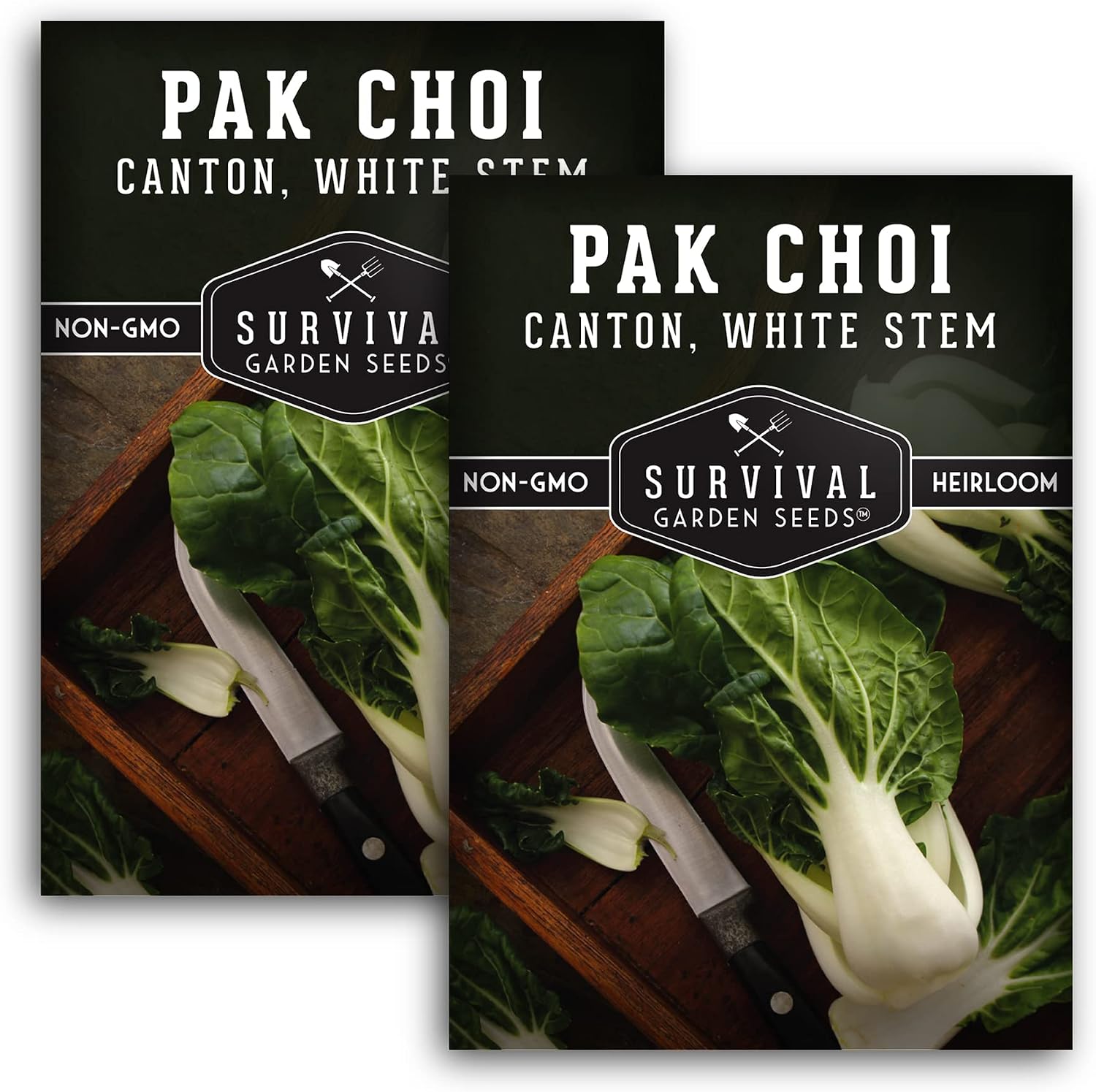 Amazon.com : Survival Garden Seeds - Canton White Stem Pak Choi or Bok ...