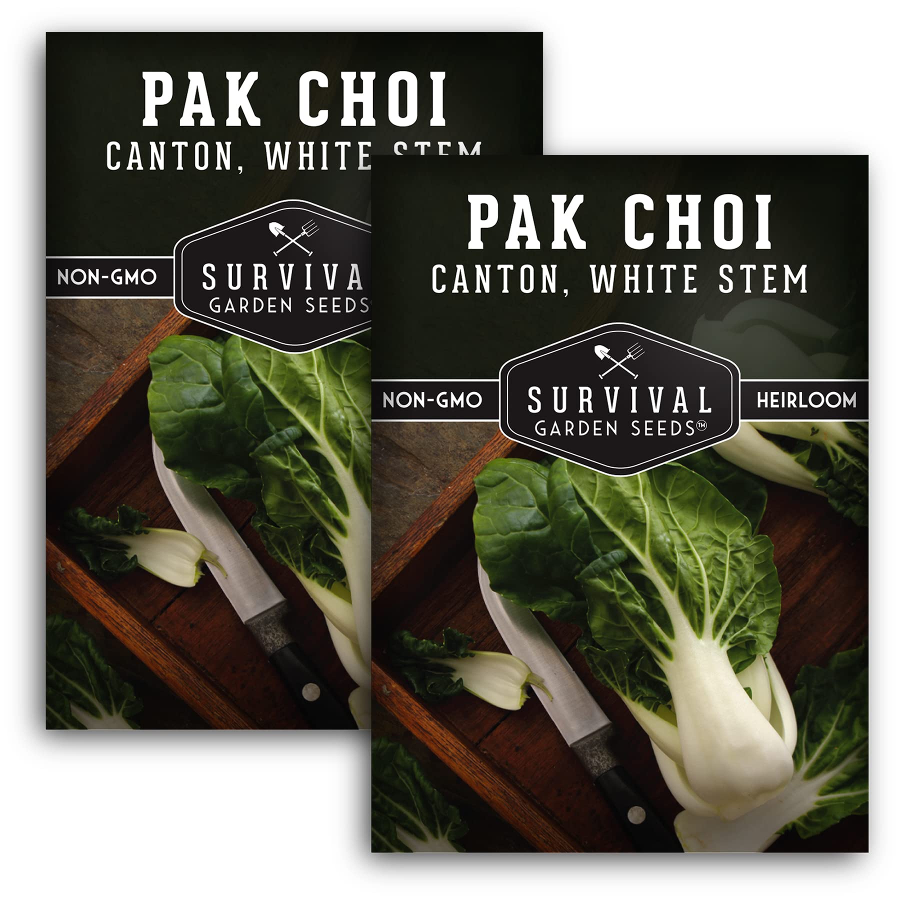 Amazon.com: Survival Garden Seeds - Canton White Stem Pak Choi or Bok ...