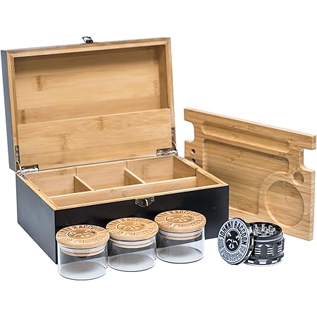 Amazon.com: OZCHIN Large Bamboo Box with Combination Lock Decorative ...