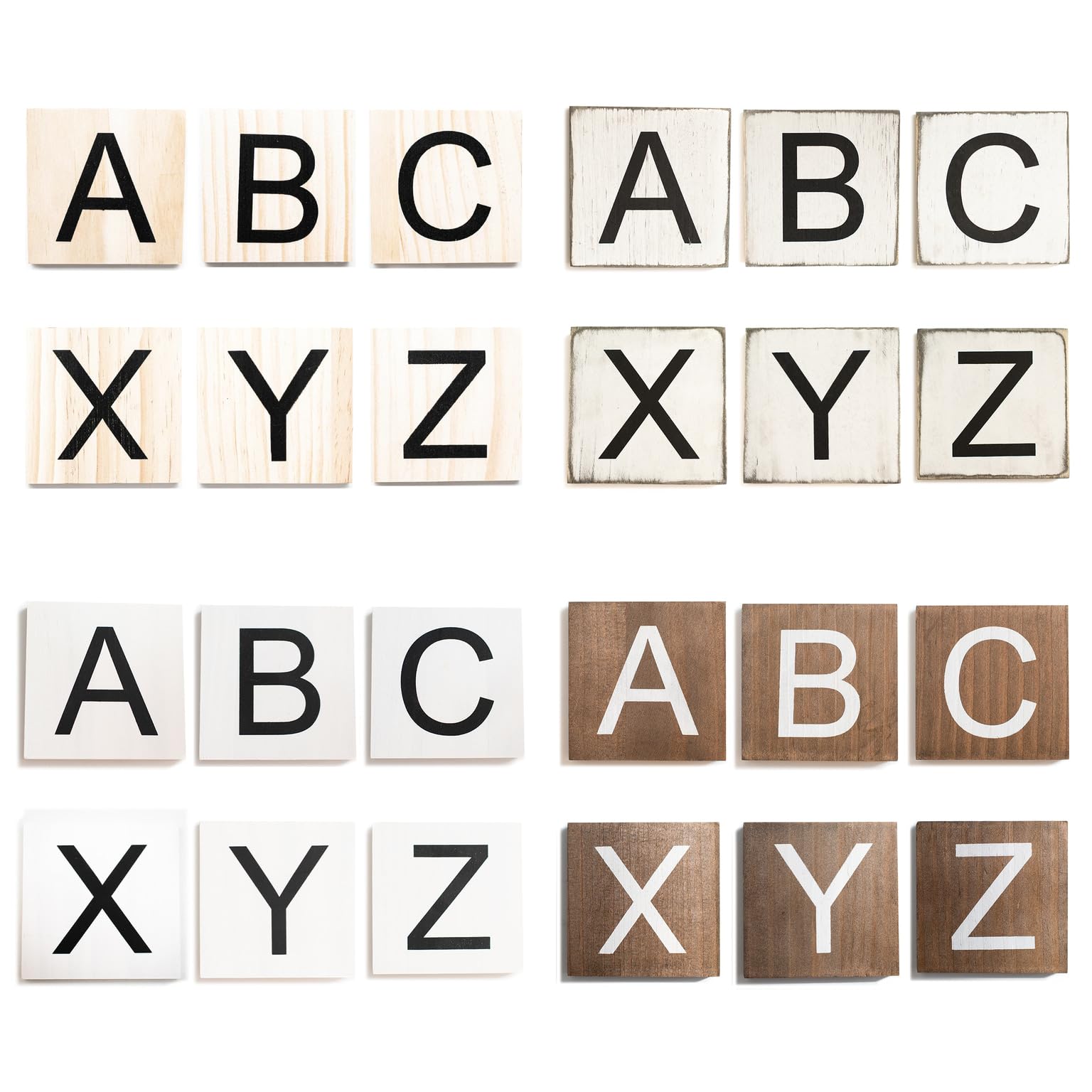 Amazon.com: Stiles Letter Tiles, Wooden Crossword Wall Letters for ...