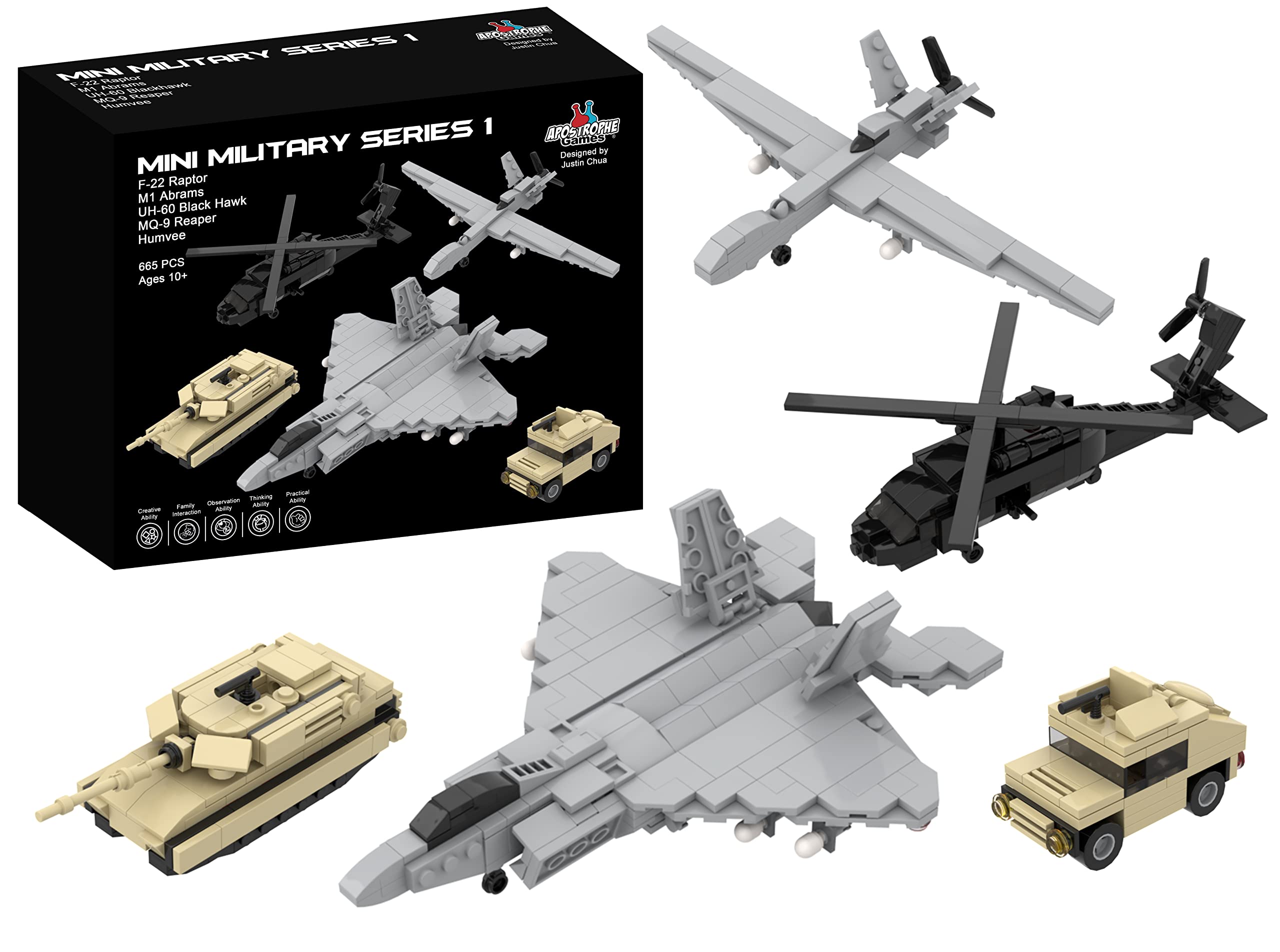 Apostrophe Games 5 Military Building Block Sets 659 Pieces F ...