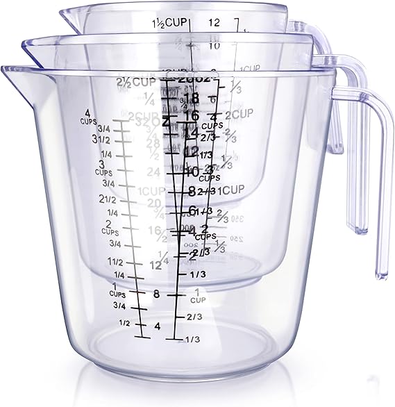 Amazon.com: Measuring Cups Set, Liquid Measuring Cups For 3 For Kitchen ...