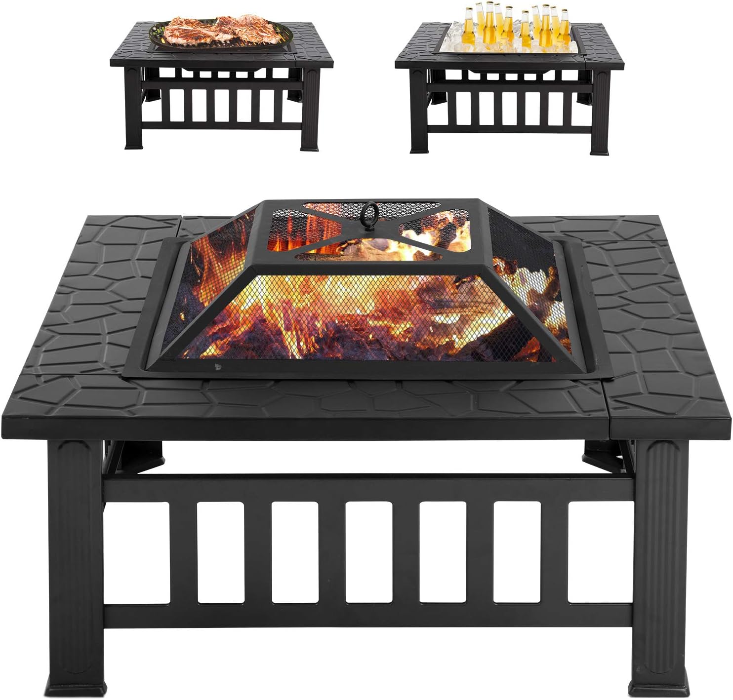 Amazon.com: GasOne 23 in Outdoor– Wood Burning Fire Pit – Durable Alloy ...