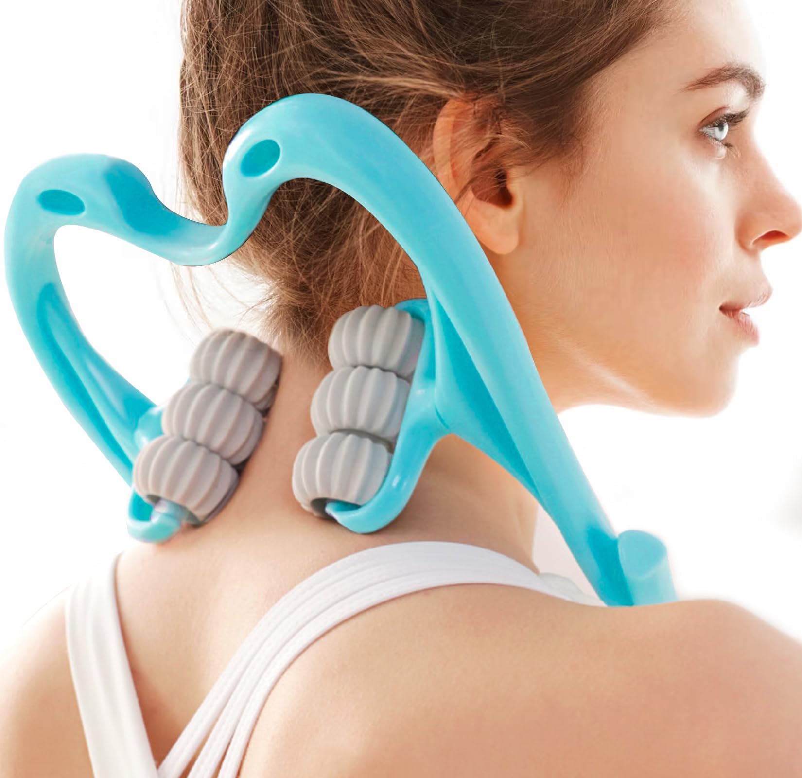 Amazon.com: Neck Massager Roller,Handheld Massager with 6 Balls Massage ...