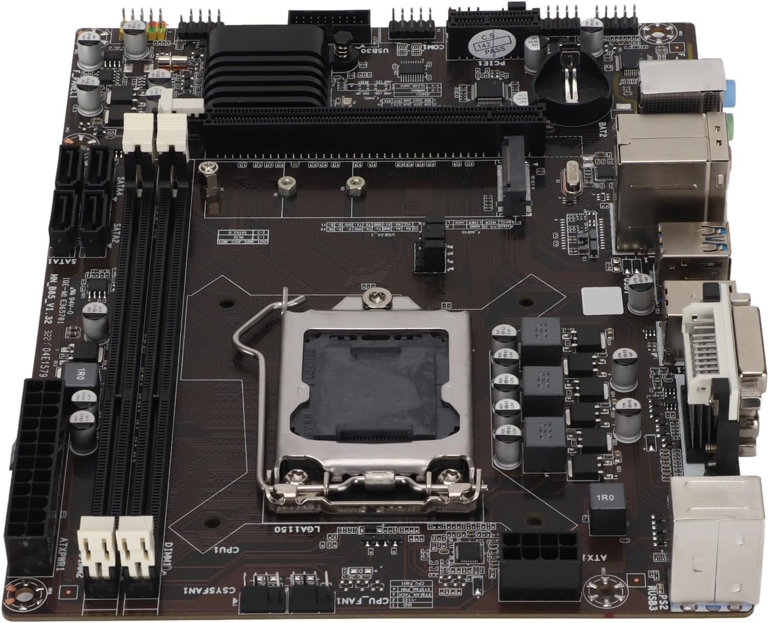 Amazon.com: Luqeeg CPU Motherboard, B85 Desktop Computer Motherboard, 2 ...