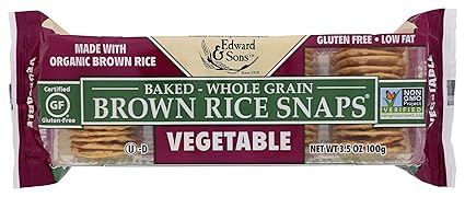 Amazon.com: Edward & Sons, Organic Brown Rice Snaps Crackers, Vegetable ...