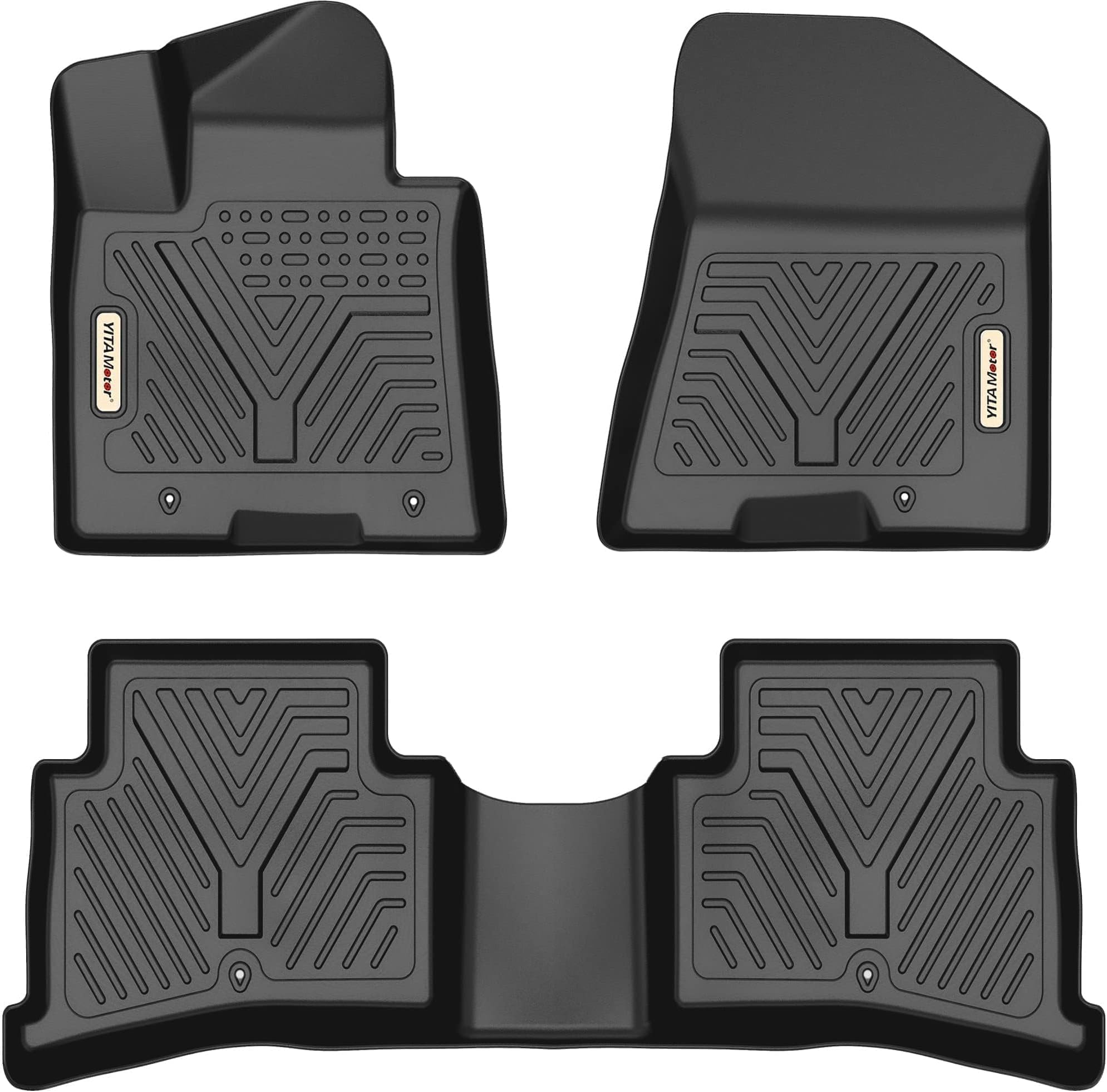 SMARTLINER Tapis de sol sur mesure à 2 rangées - Noir - Compatible avec ...
