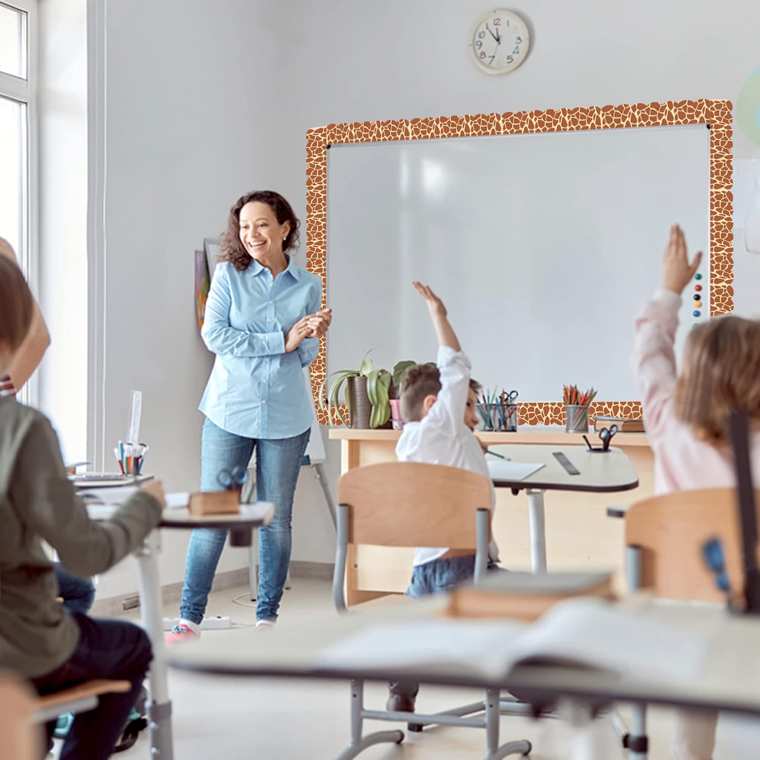 BeYumi 80Pcs Animal Print Bulletin Board Borders Africa Safari Leopard ...