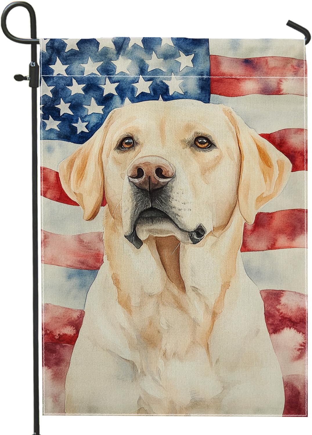 Amazon.com : Patriotic Labrador Retriever Garden Flag, Yellow Dog ...