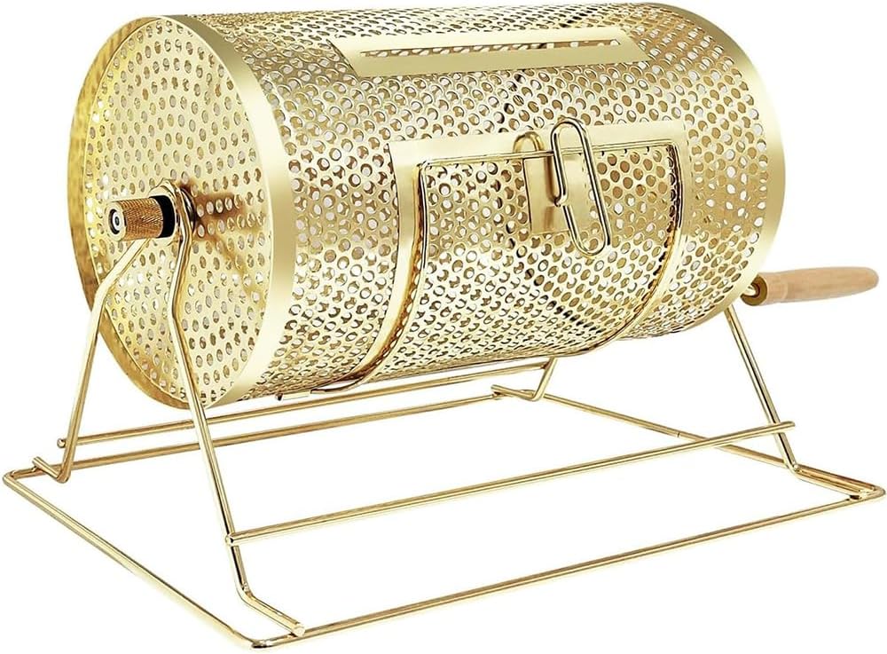 ZCBYBT Brass Raffle Ticket Spinning Drum Raffle Drum Manual Lottery ...