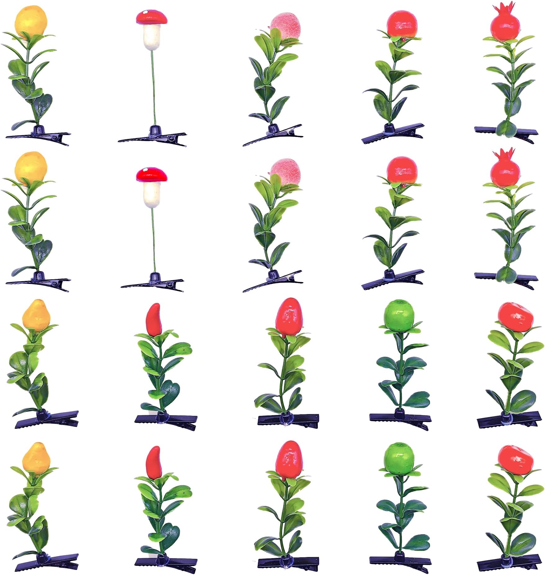 Amazon.com : 20-Piece Bean Sprout Hair Clips Set | Cute Plant Hairpins ...