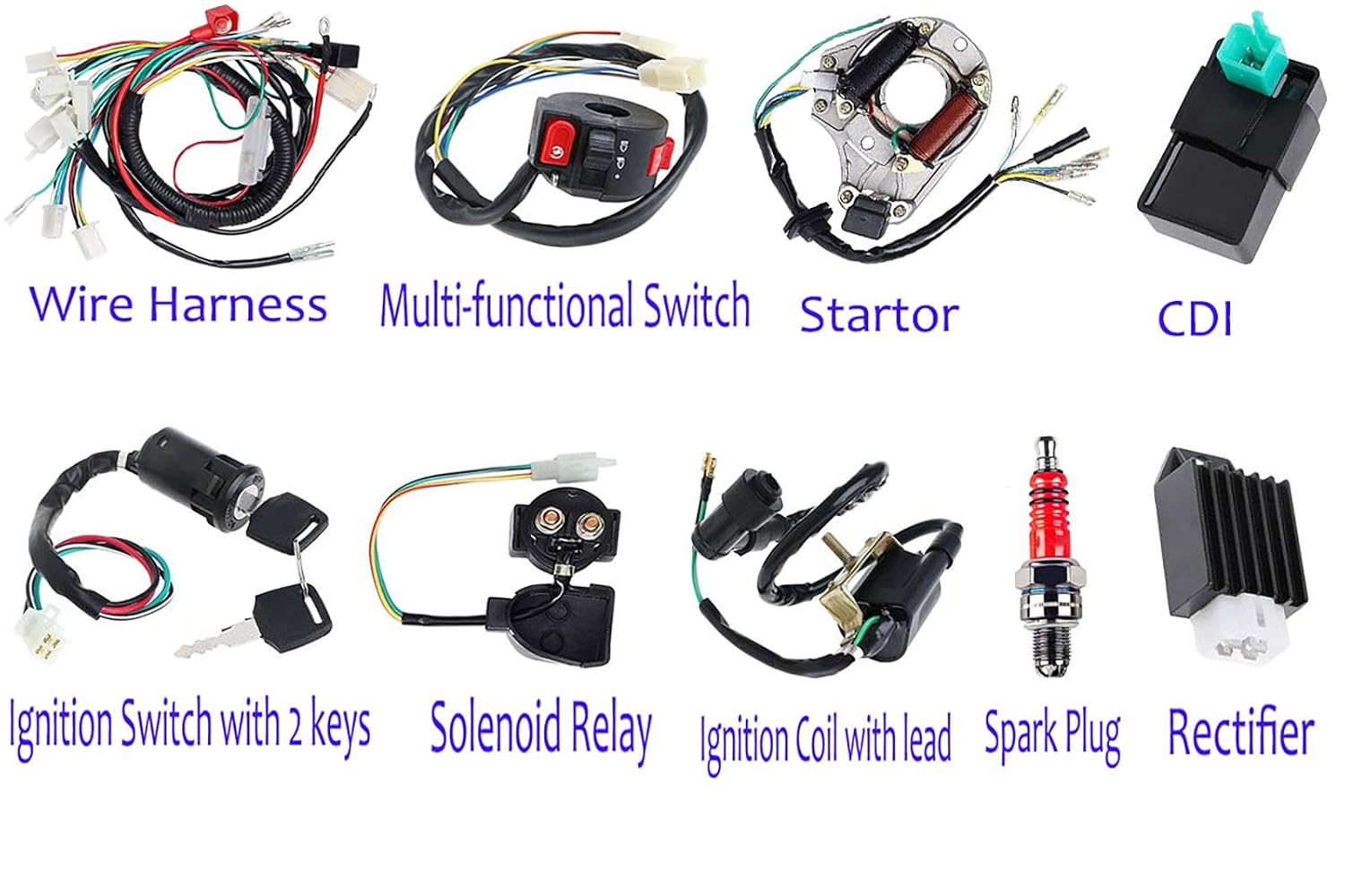 Complete Wiring Harness Kit ATV Wire Harness for Taotao Chinese 4 ...