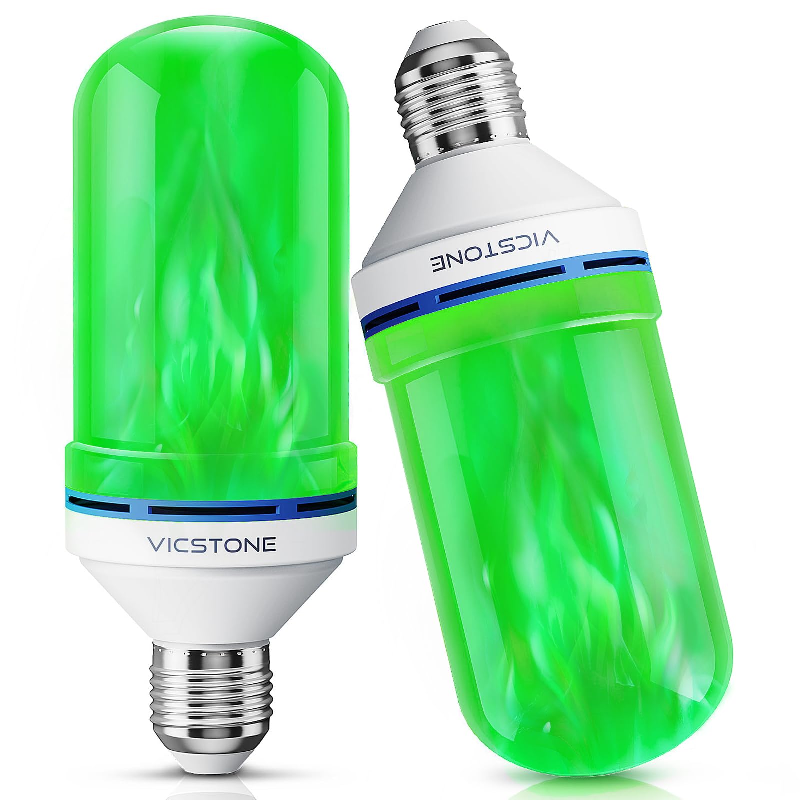Vicstone Upgraded LED Flame Light Bulbs, 4-Mode Flickering Light Bulbs ...