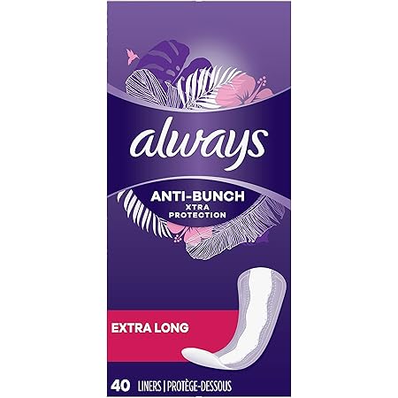 Amazon.com: Always Anti-Bunch Xtra Protection, Panty Liners For Women ...