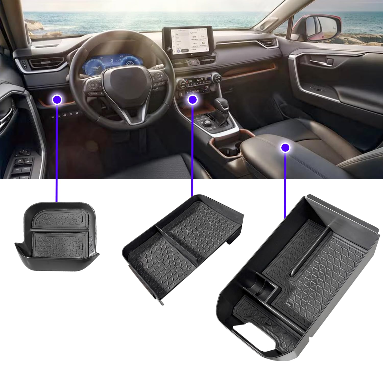 Snapklik.com : 3pcs 2023 2024 2025 Rav4 Driver Drawer Box & Center ...