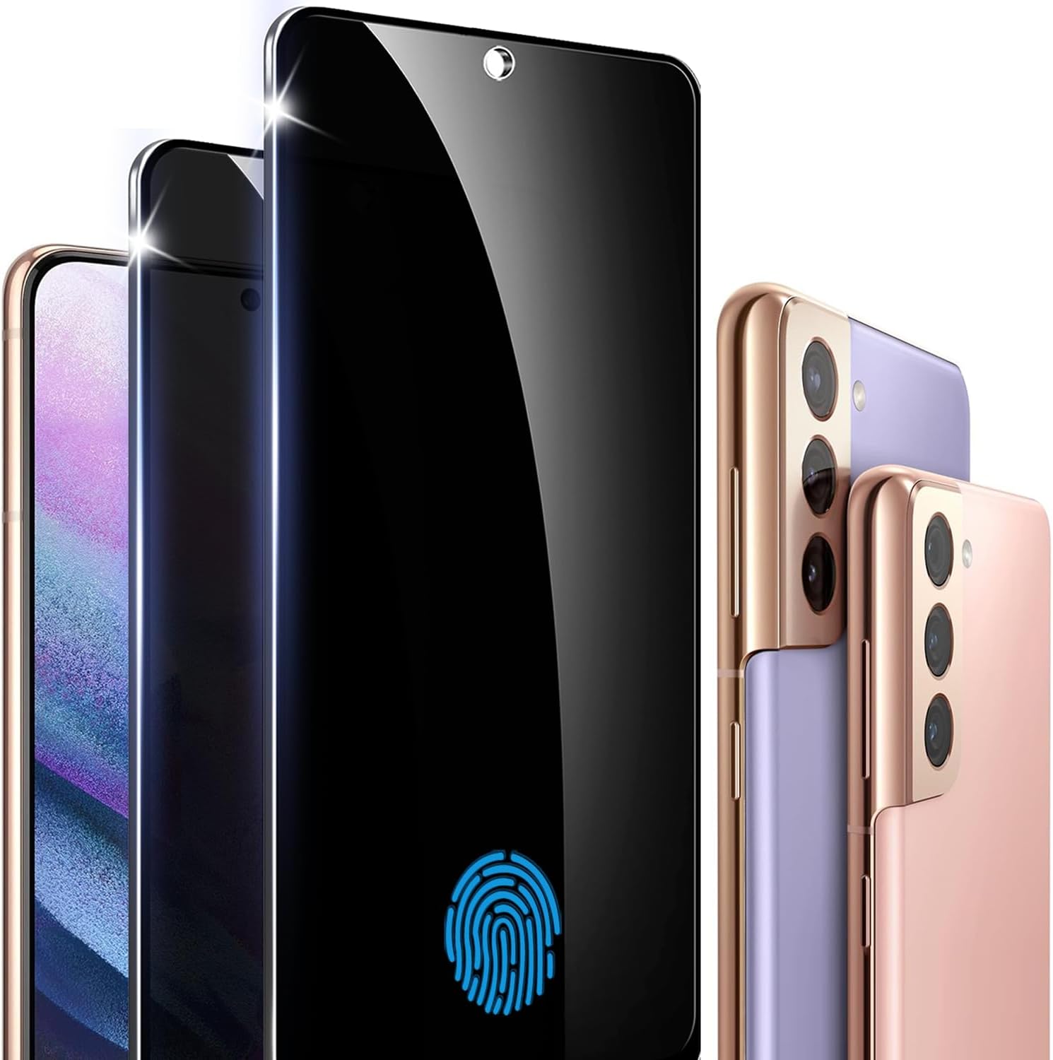 Amazon.com: Amleute 【2+1 Pack】 S21 Privacy Screen Protector,9H Tempered ...