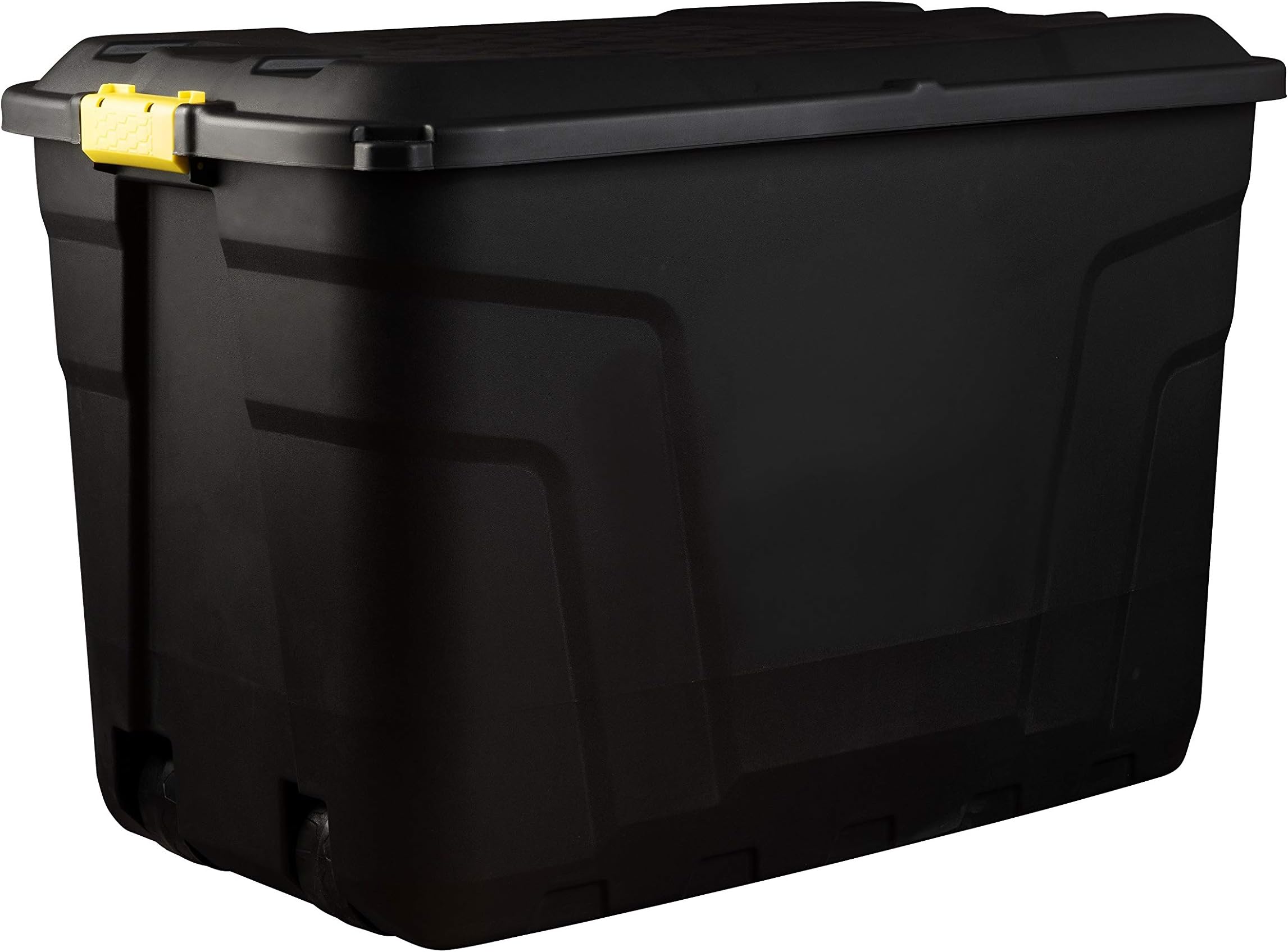 Strata Heavy Duty 75 Litre Storage Container Box with Wheels, Black ...
