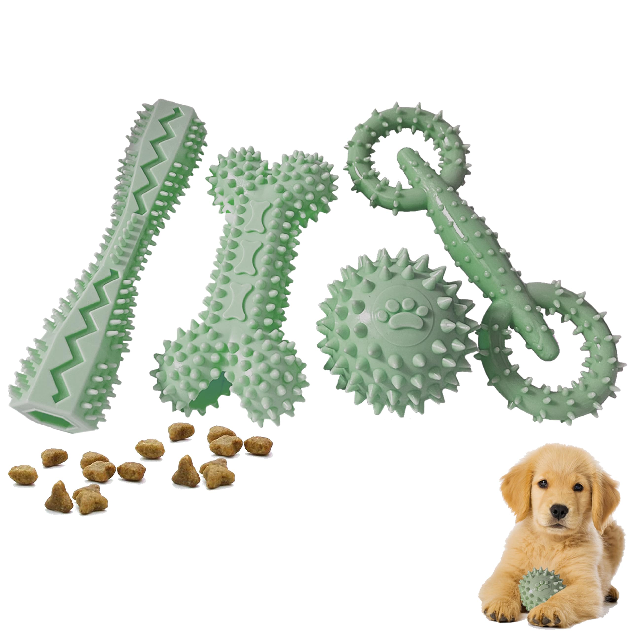 Pet Supplies : 4 Pack Puppy Toys for 2-8 Months Pets Dog Chew Toy for ...
