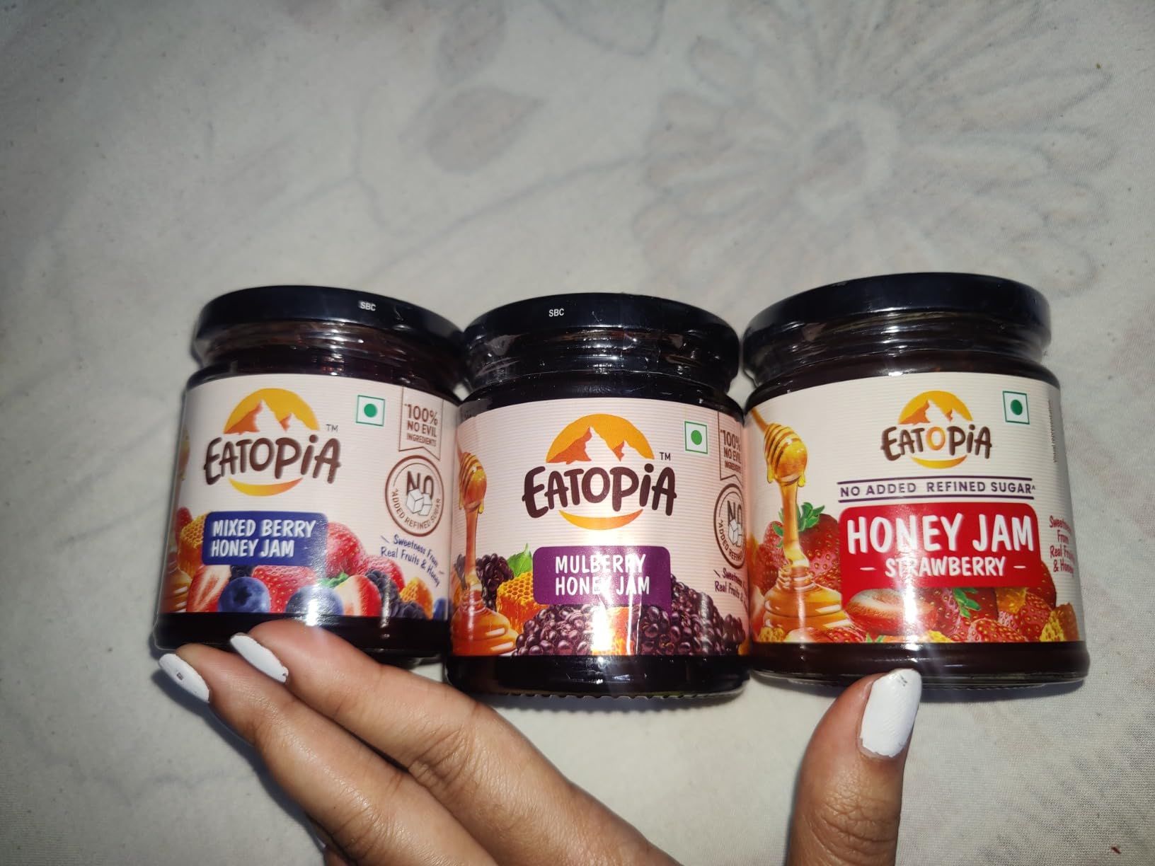 Eatopia Mixed Berry, Strawberry & Mulberry Honey Jam - Kids & Adult ...