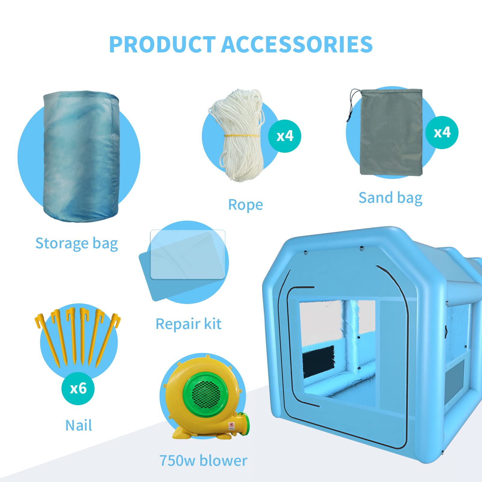 Snapklik.com : GONFLABLE Inflatable Paint Booth 13.5x8.5x8.5ft ...