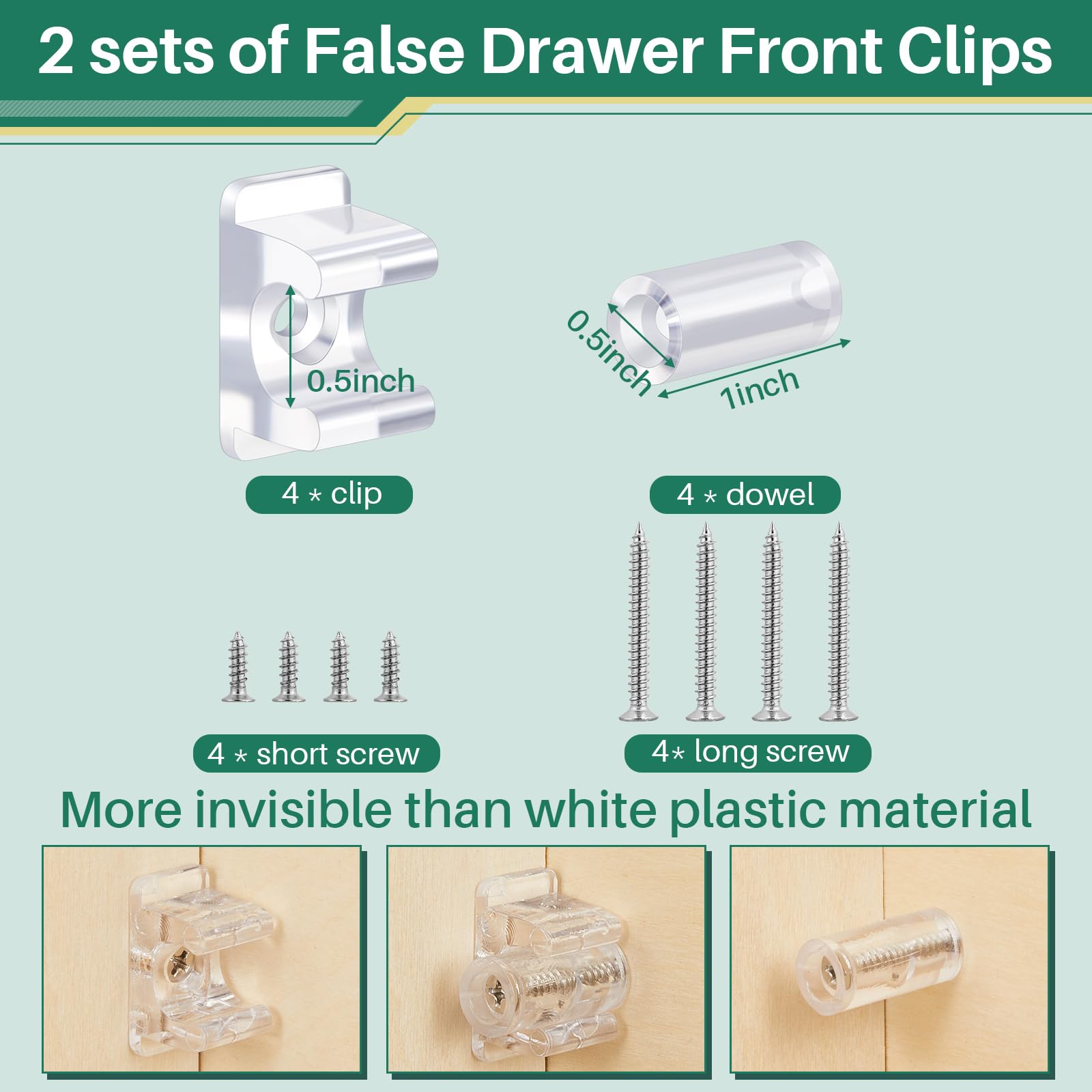 Snapklik.com : Juexica False Cabinet Front Clip False Drawer Front ...