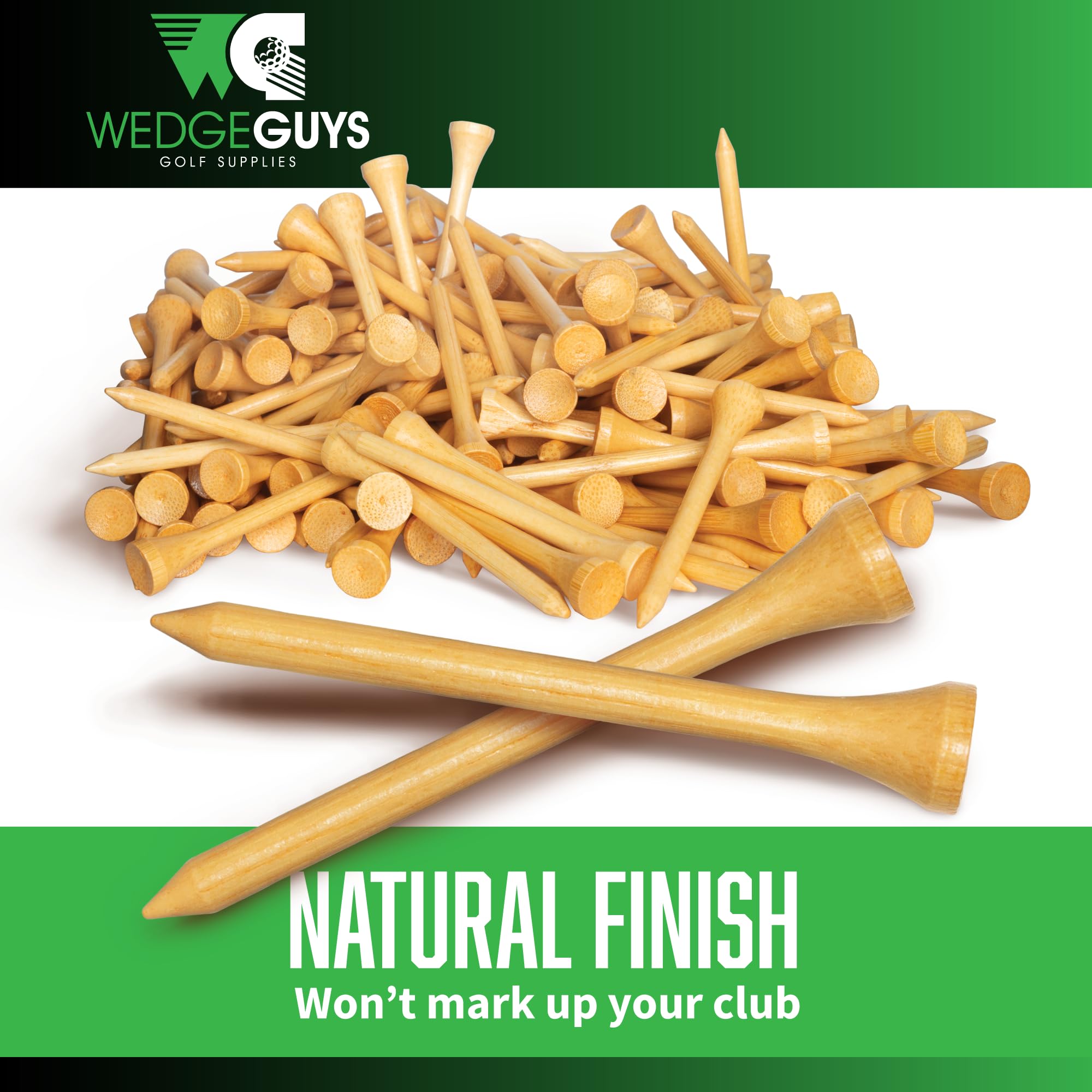Snapklik.com : Bamboo Golf Tees 2-3/4" 100,250,500 Or 1000 Pcs Extra ...