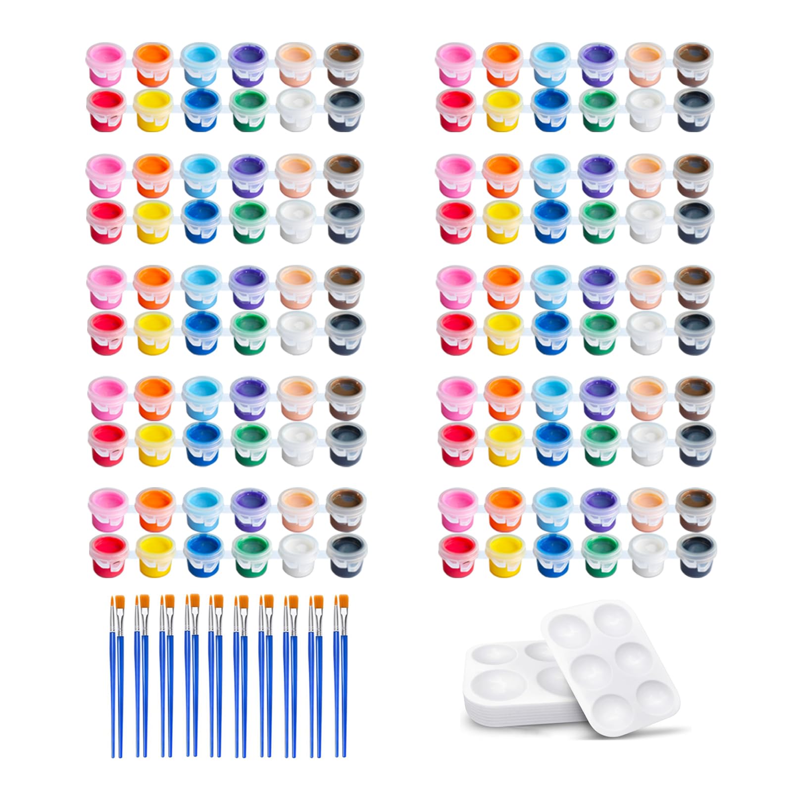 Amazon.com: Vivixin 150Pcs Mini Acrylic Paint Set, 10 Pack 3ml 12 ...