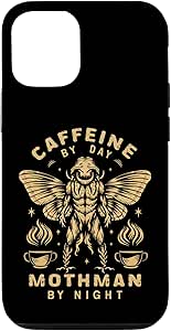Amazon.com: iPhone 15 Pro Mothman Caffeine Creature Cryptid Coffee Lover Cryptozoology Case ...