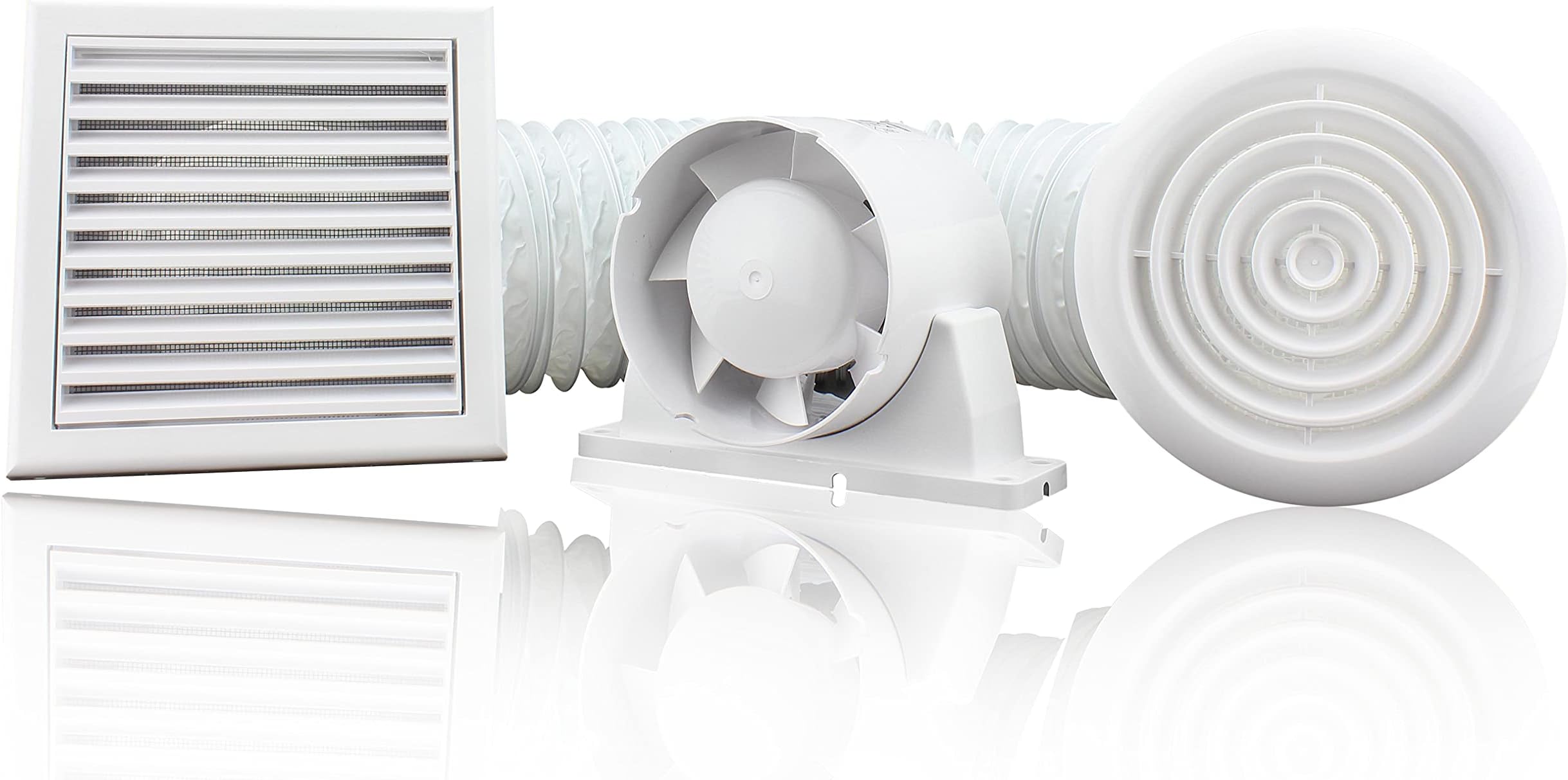 Airvent 434446A Inline Loft Extractor Fan with Timer 4" / 100mm for ...