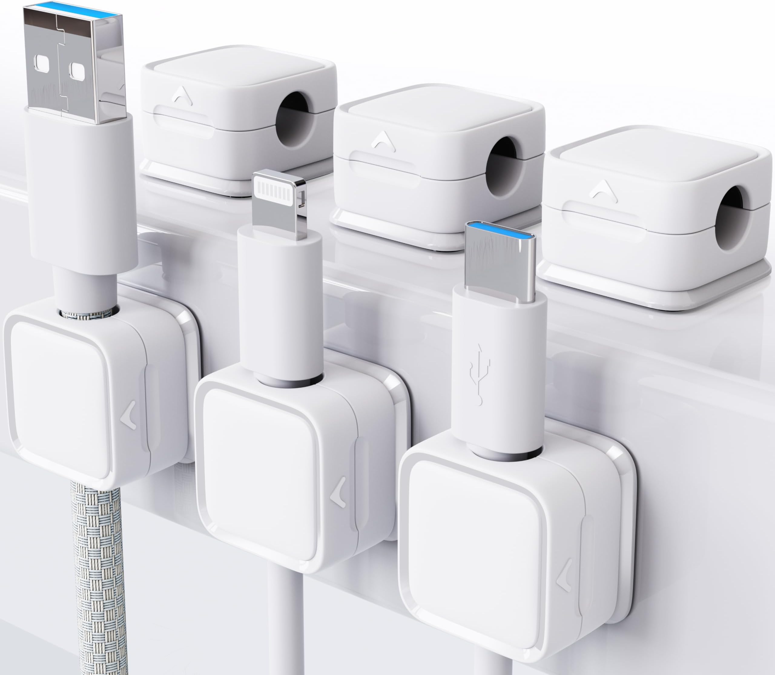 Amazon.com: 12 Pack Magnetic Cable Organizer, Adhesive Desk Cord ...